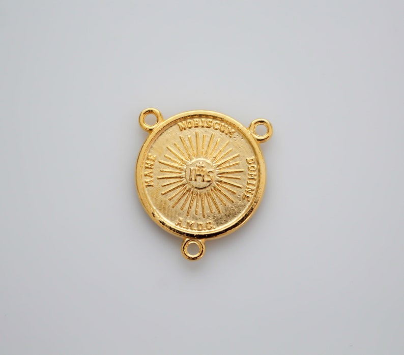 Gold Holy Face of Christ Rosary Center Latin Five Wounds of - Etsy