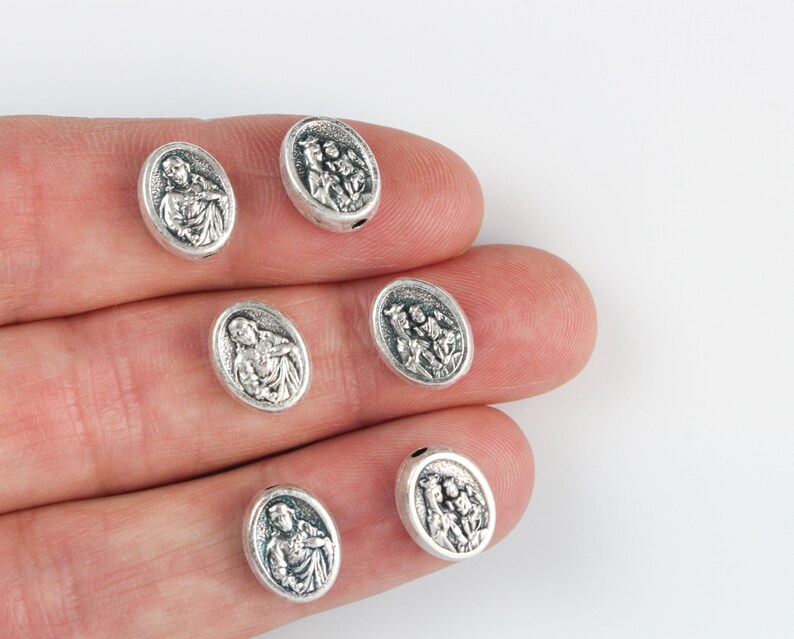 Sacred Heart of Jesus Metal Spacer Beads - Our Lady of Mount Carmel ...