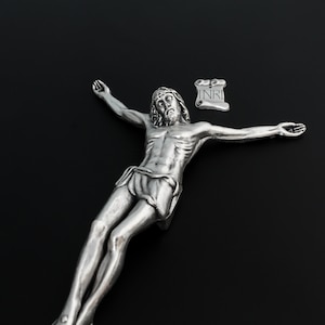 Large Silver Corpus for Wall Crucifix - 6-1/2" Long Body of Christ DIY ...