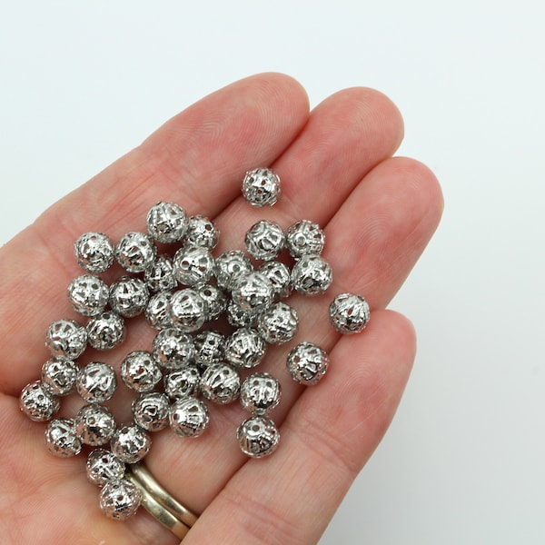 Antique Silver Beads - Etsy