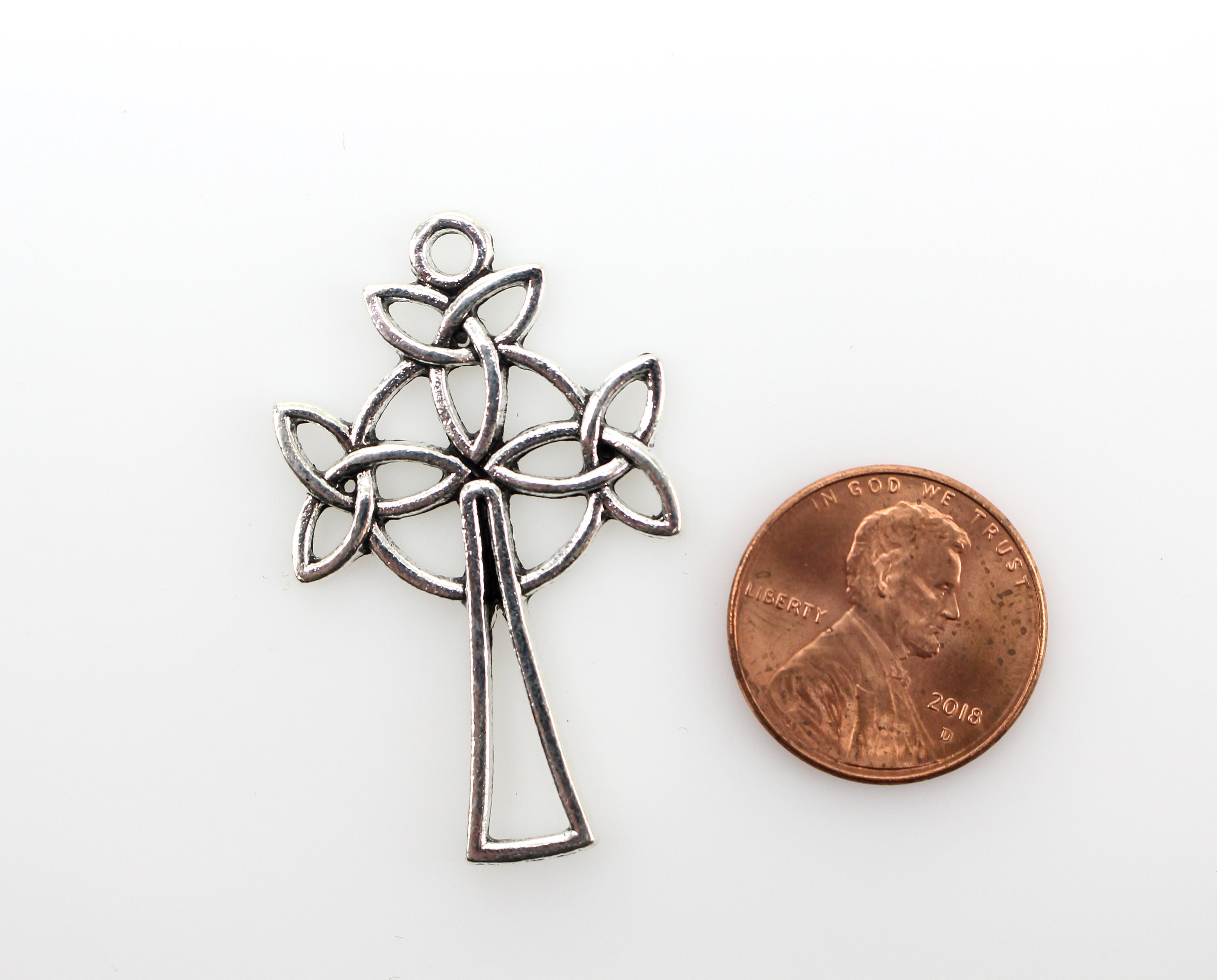 Irish Celtic Cross Pendant With Trinity Knot Symbol of Holy - Etsy