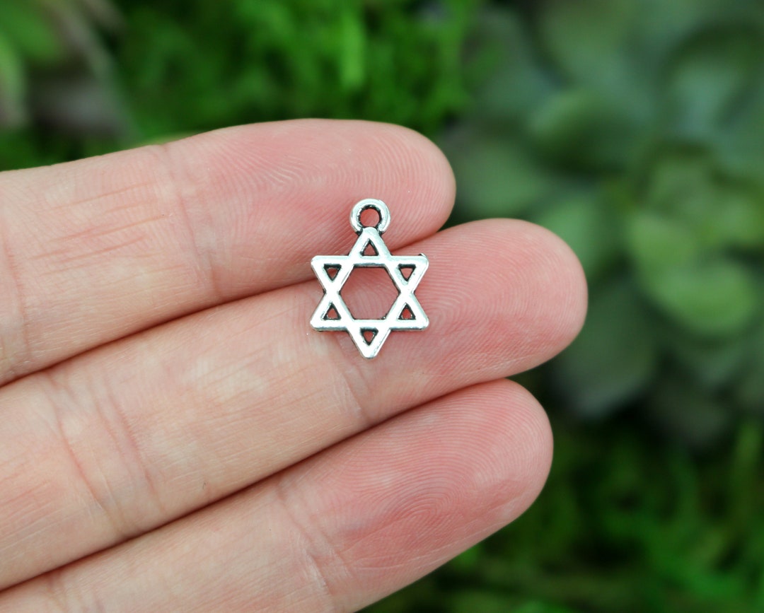 Small Silver Star of David Charms - Jewish Magen David Symbol of Israel ...
