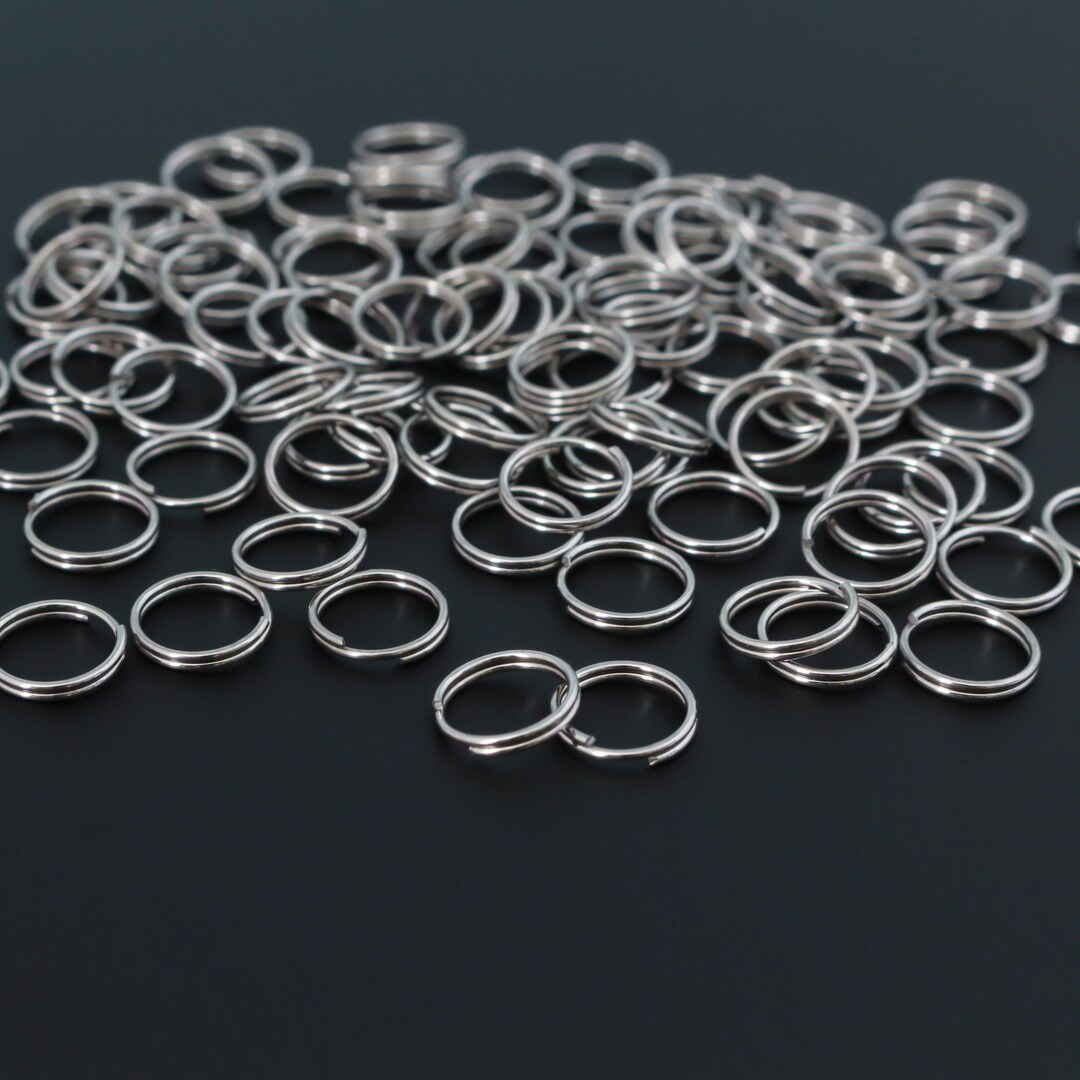 8mm Split Jump Rings - Stainless Steel Double Loop Rings, 100pcs - Etsy