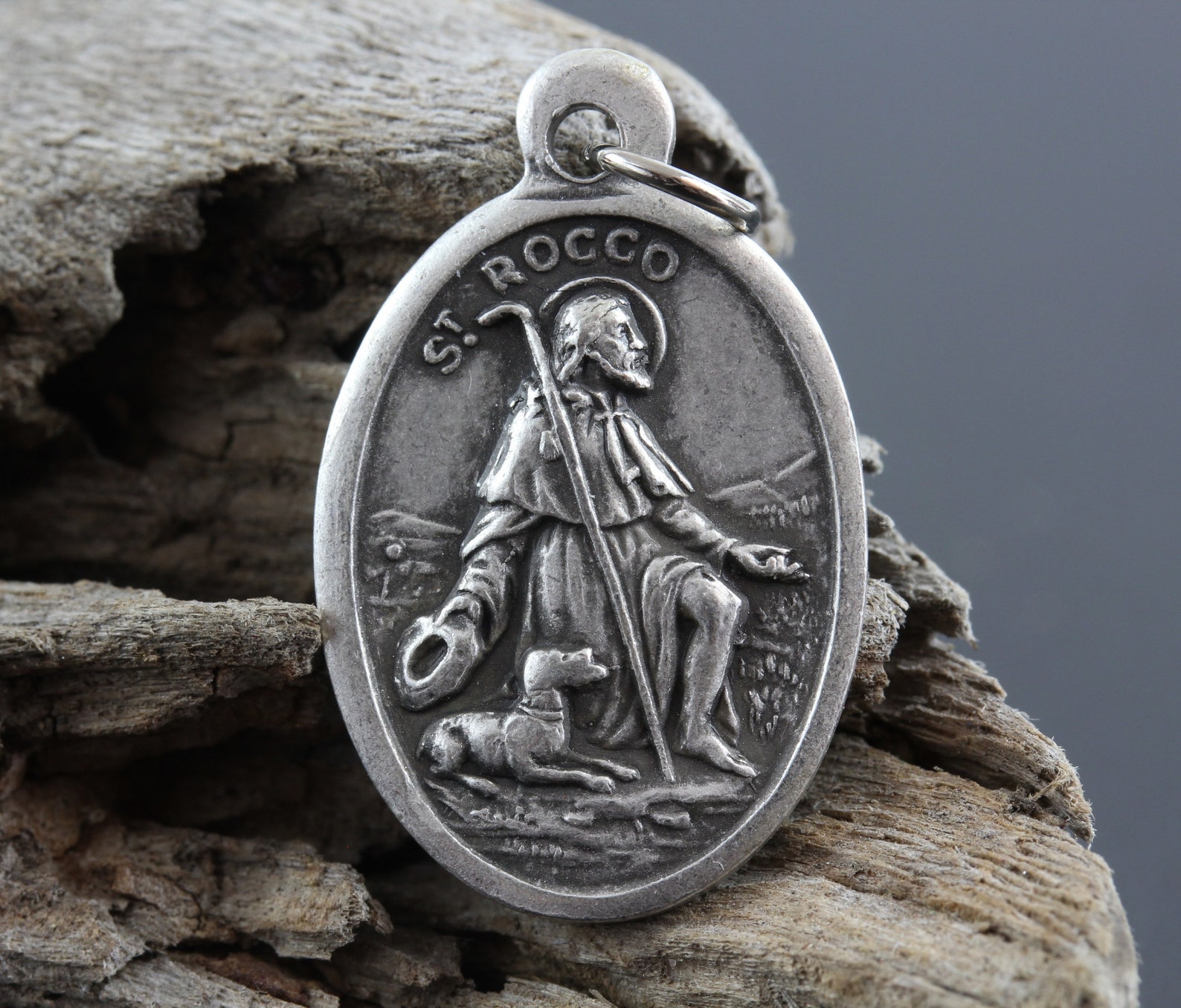 Saint Roch Medal - St. Rocco Patron of Dogs, Contagious Diseases ...