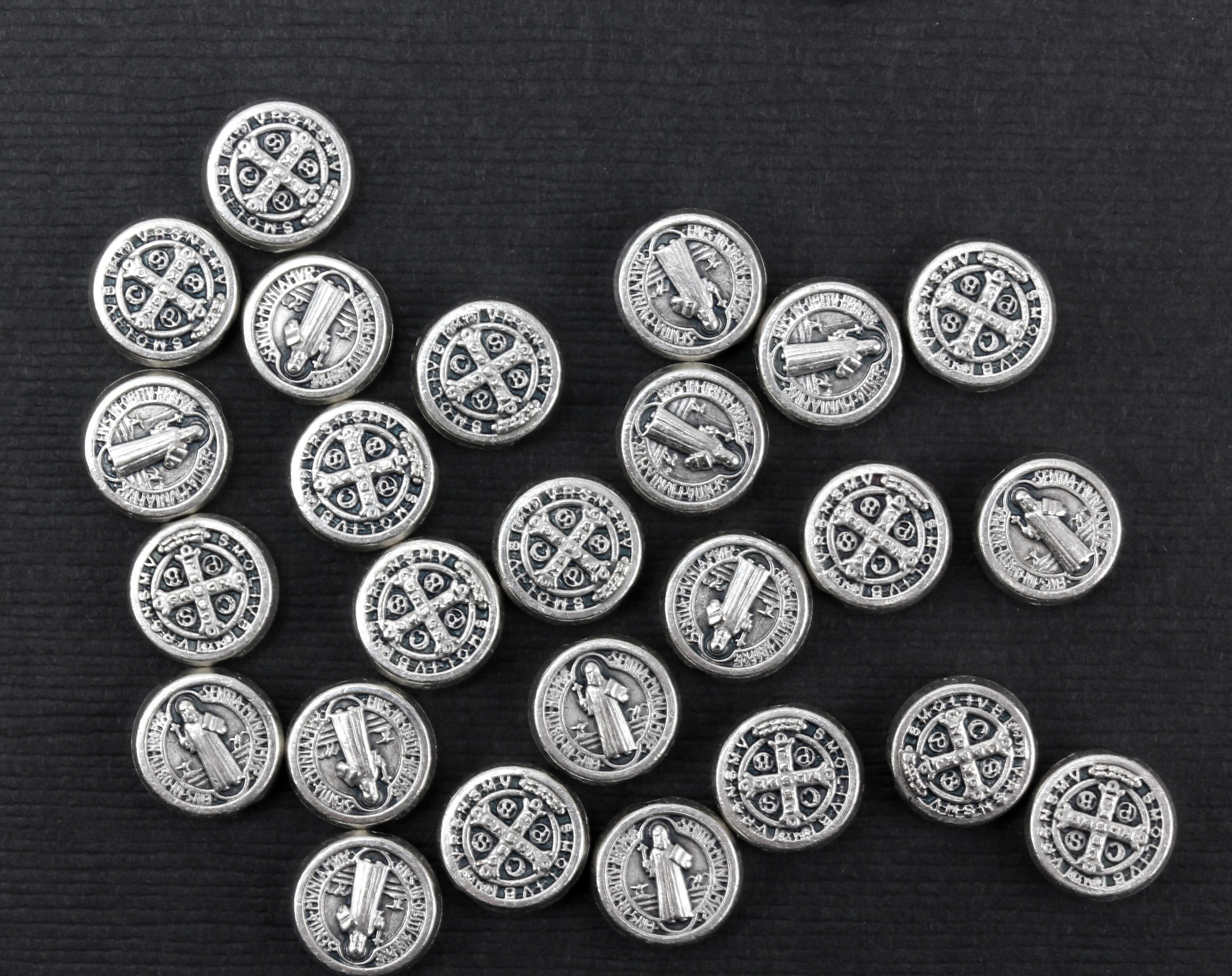 6 Saint Benedict Spacer Beads Devil Chasing Medal | Etsy