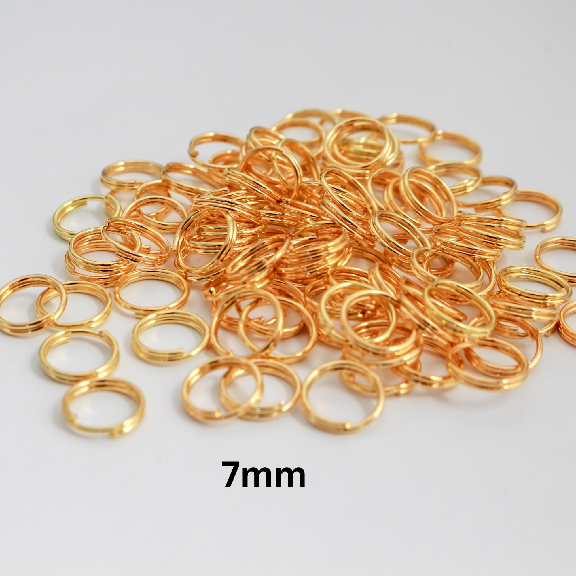 Iron Split Jump Rings - 6mm 7mm 8mm - Available in Bronze and Gold in ...
