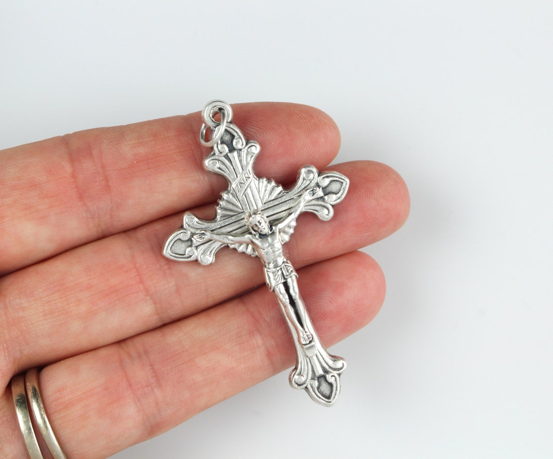 Starburst Nimbus Crucifix Cross With Ornate Flared Edges - Etsy
