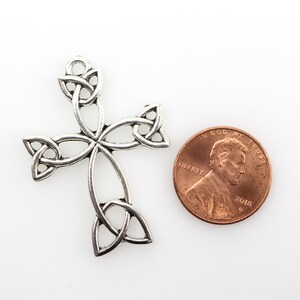 Irish Celtic Cross Pendant With Trinity Knot Symbol of Holy Trinity ...