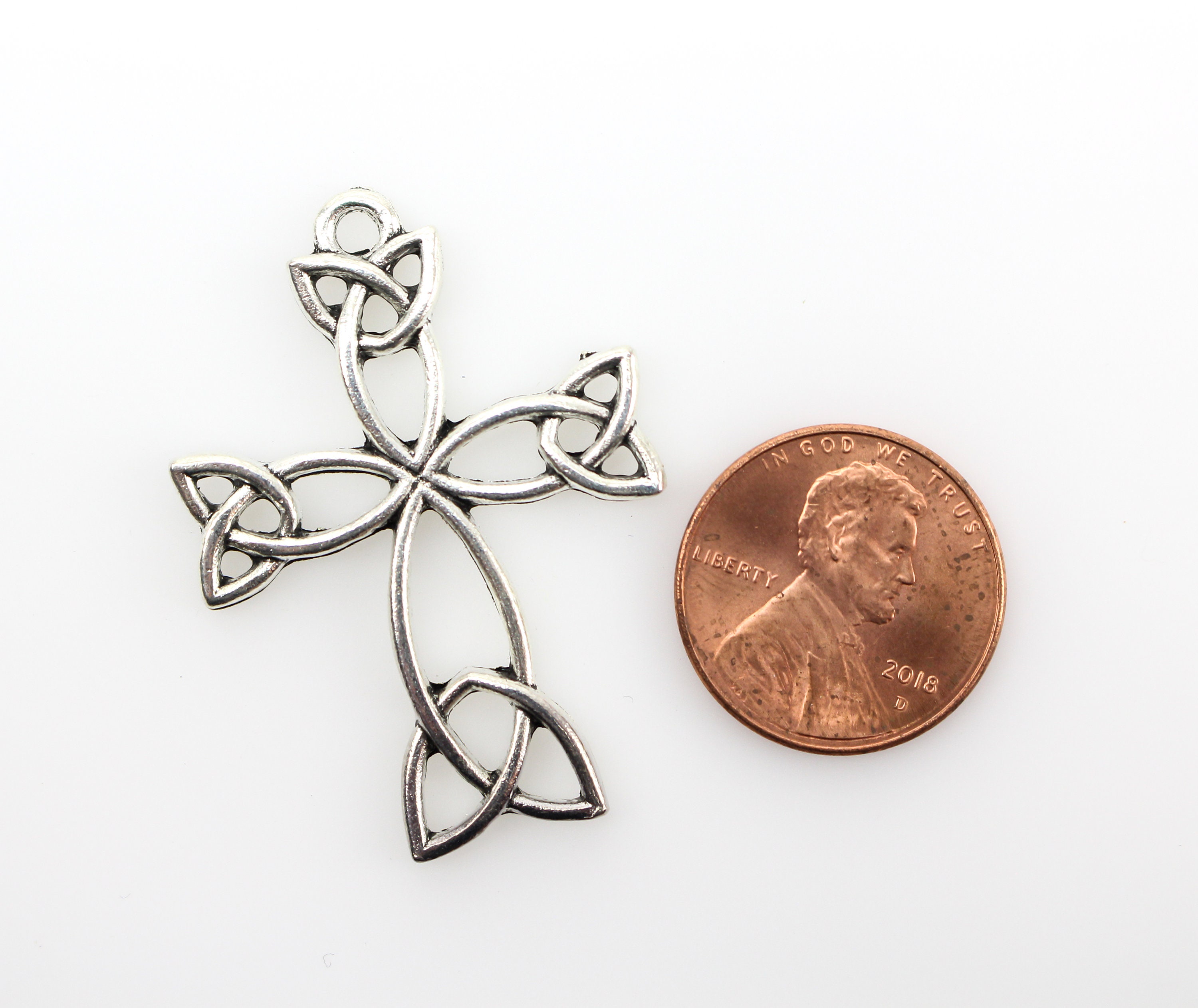 Irish Celtic Cross Pendant With Trinity Knot Symbol of Holy - Etsy
