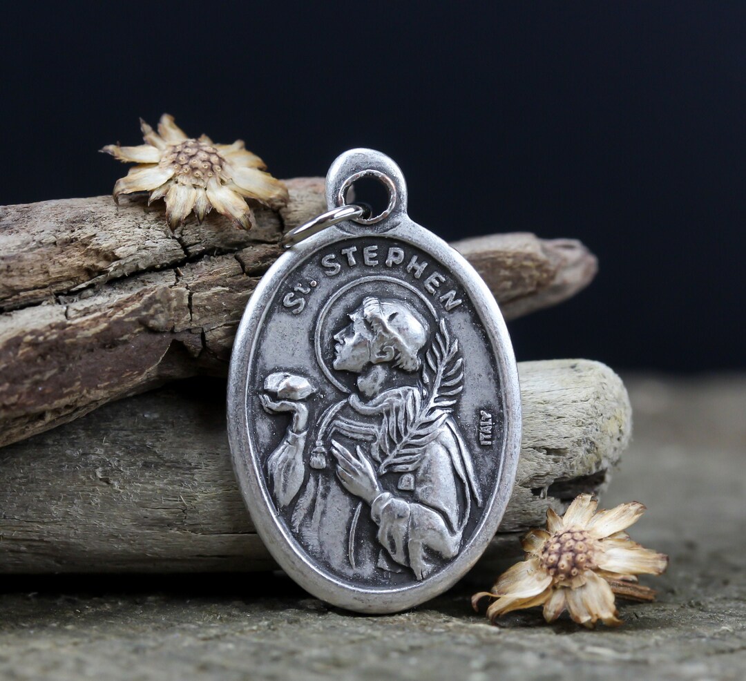 Saint Stephen Medal Patron of Bricklayers and Masons St. - Etsy