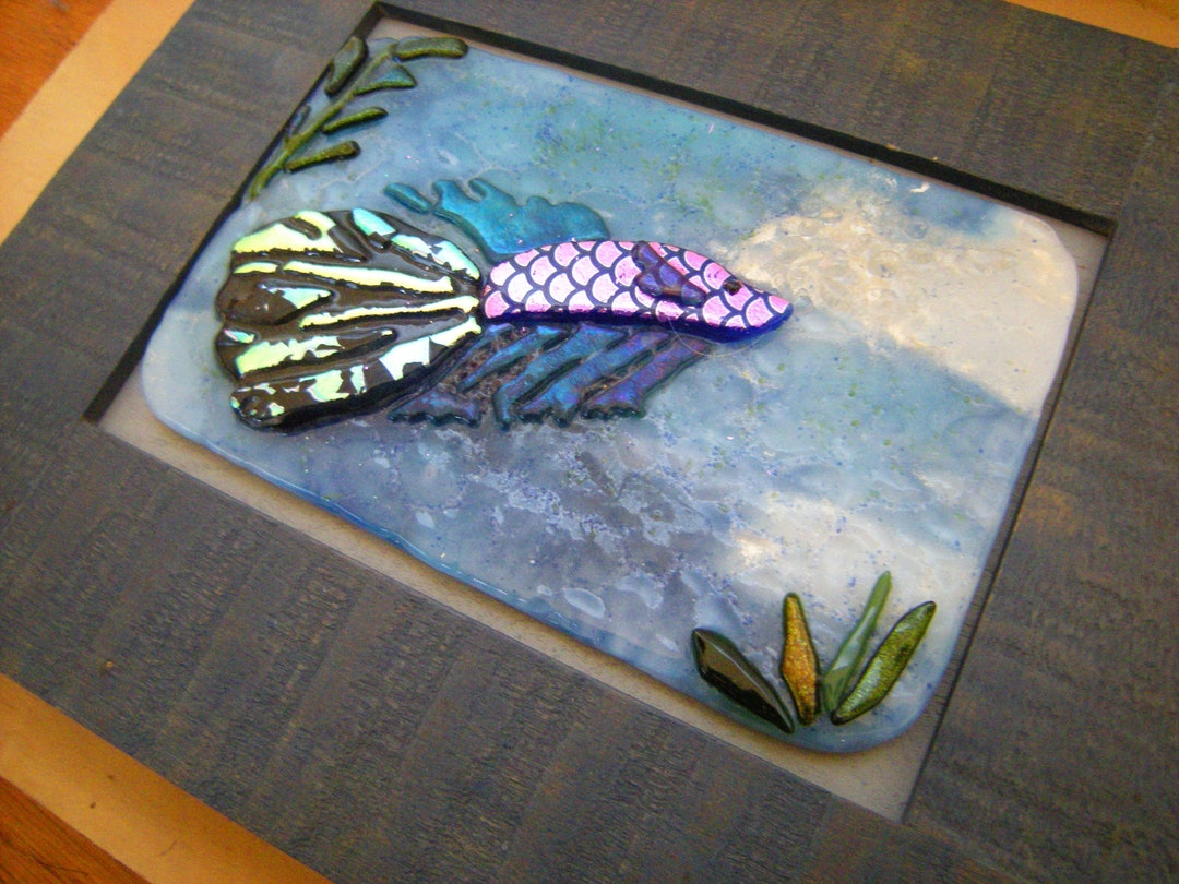 Betta Fused Glass in Frame - Etsy