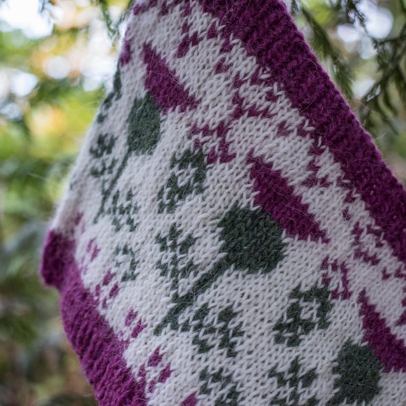 Scottish Thistle Cowl Knitting Pattern, Scottish Floral Neck Warmer ...