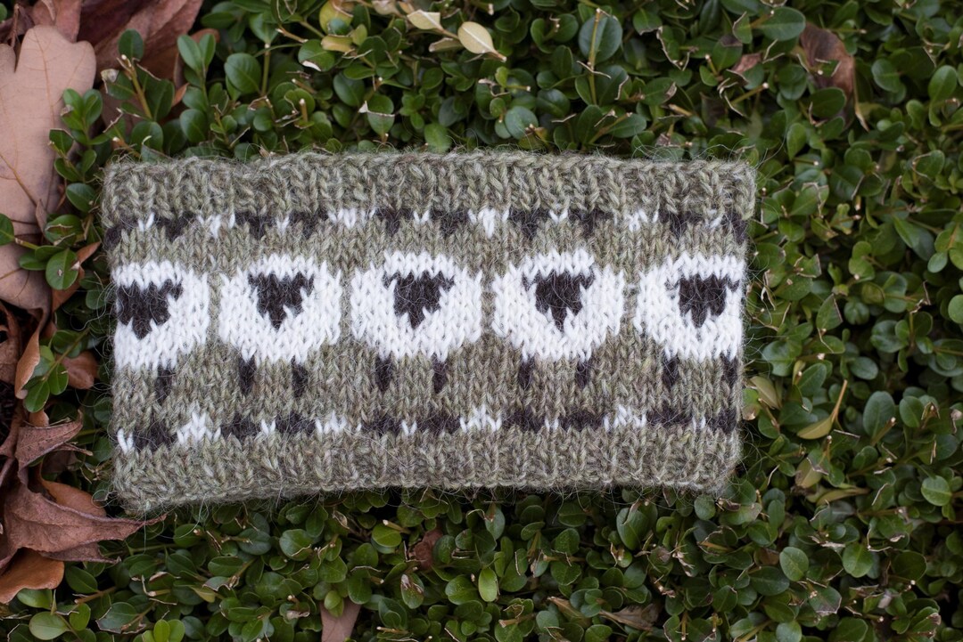 Sheep Motif Headband Knitting Pattern, Cozy Fair Isle Neck Warmer ...