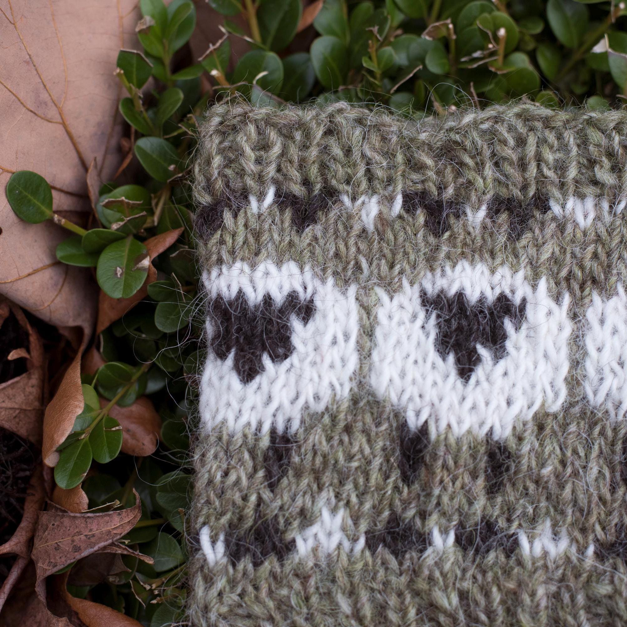 Sheep Motif Headband Knitting Pattern, Cozy Fair Isle Neck Warmer ...