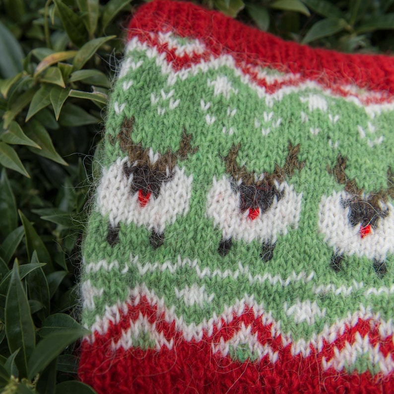 Cowl Knitting Pattern, Festive Sheep Fair Isle Neck Warmer, Holiday ...