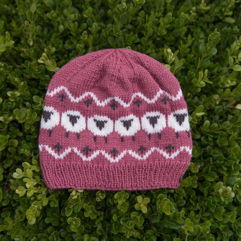 Sheep Hat Knitting Pattern, Kids Colorwork Hat PDF, Animal Knit Hat for ...