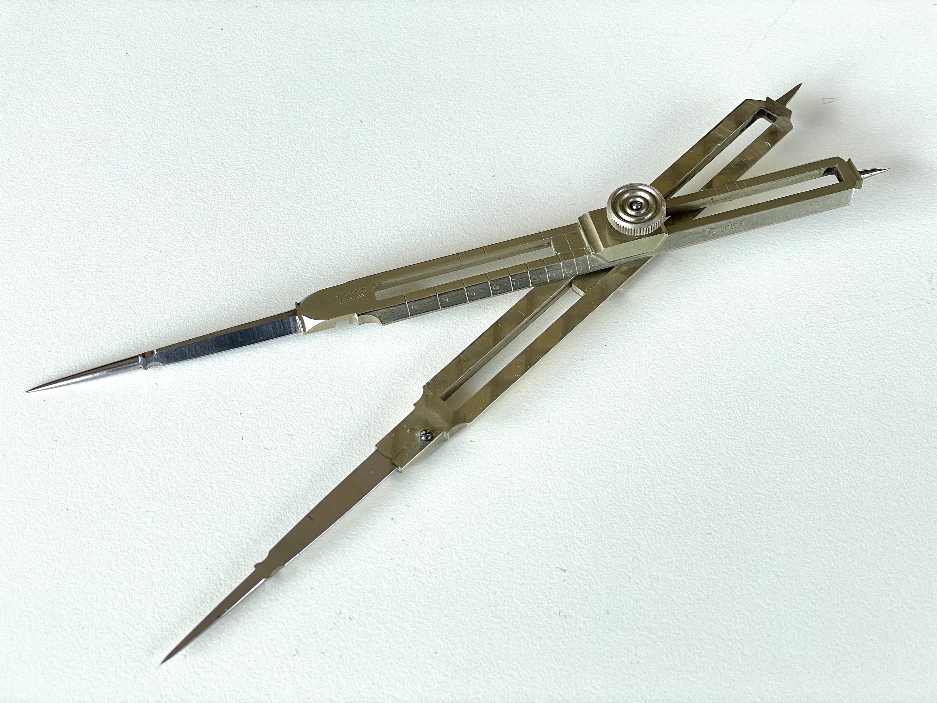 Vintage 7-1/4" Schoenner German Made PROPORTIONAL DIVIDERS in Original ...