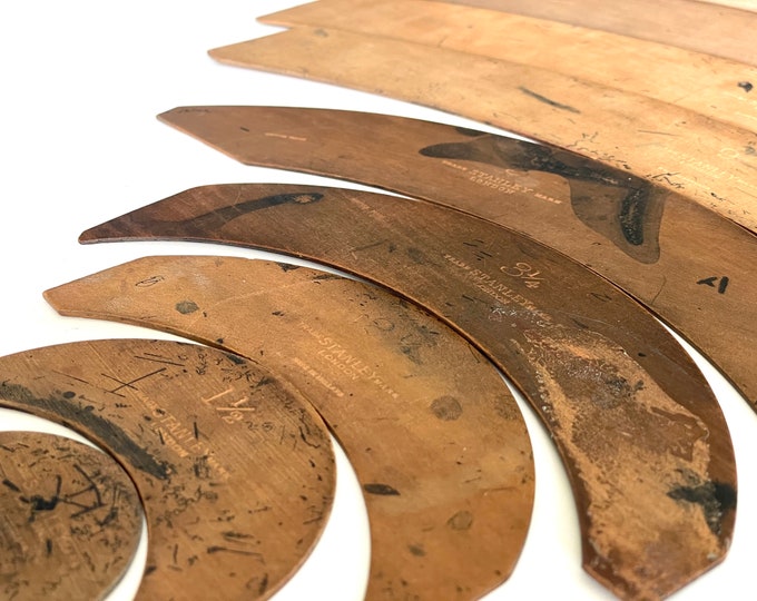 RARE Stanley London RADIUS CURVES Antique Drafting Drawing Railroad ...