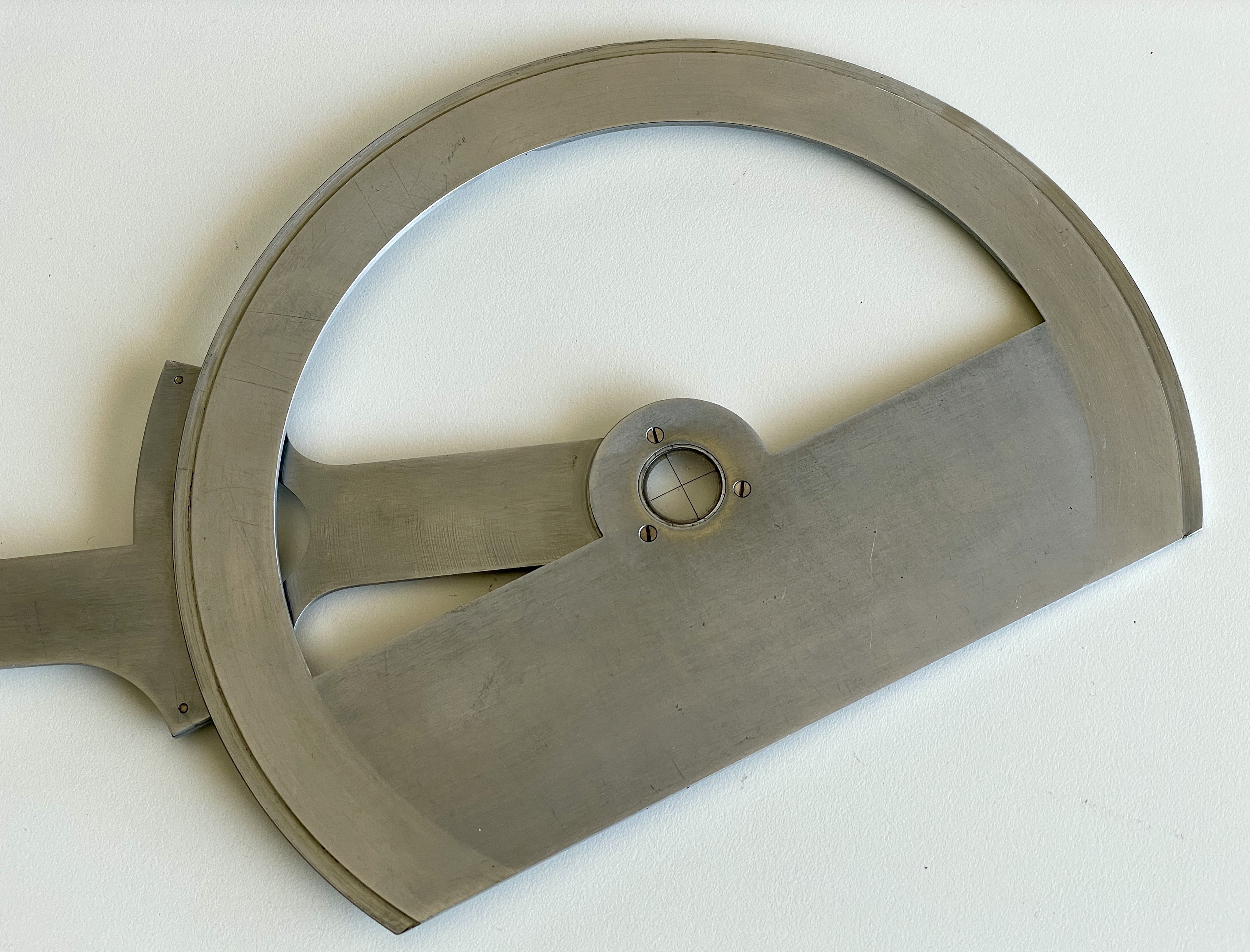 Vintage Nickel Silver 8 Semi-circular Protractor With Arm Drafting Tool ...