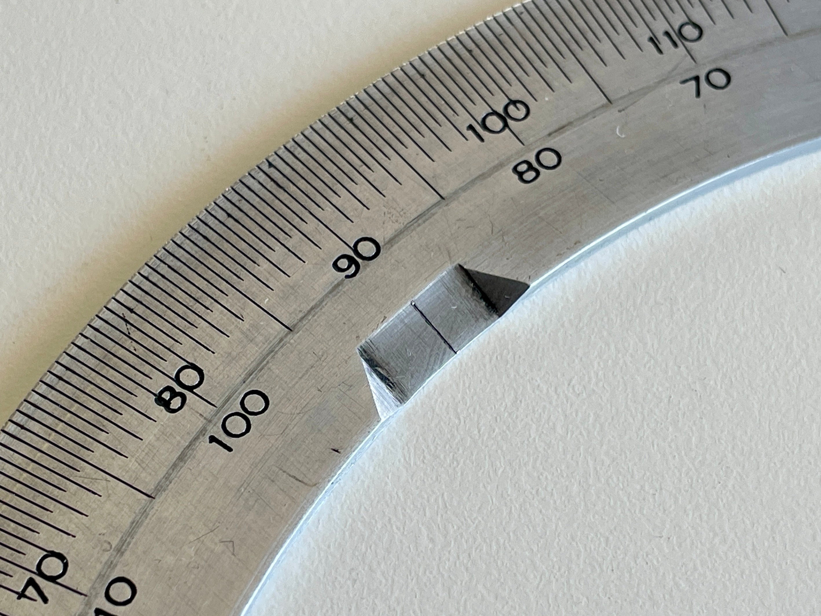 Vintage Nickel Silver 8 Semi-circular Protractor With Arm Drafting Tool ...