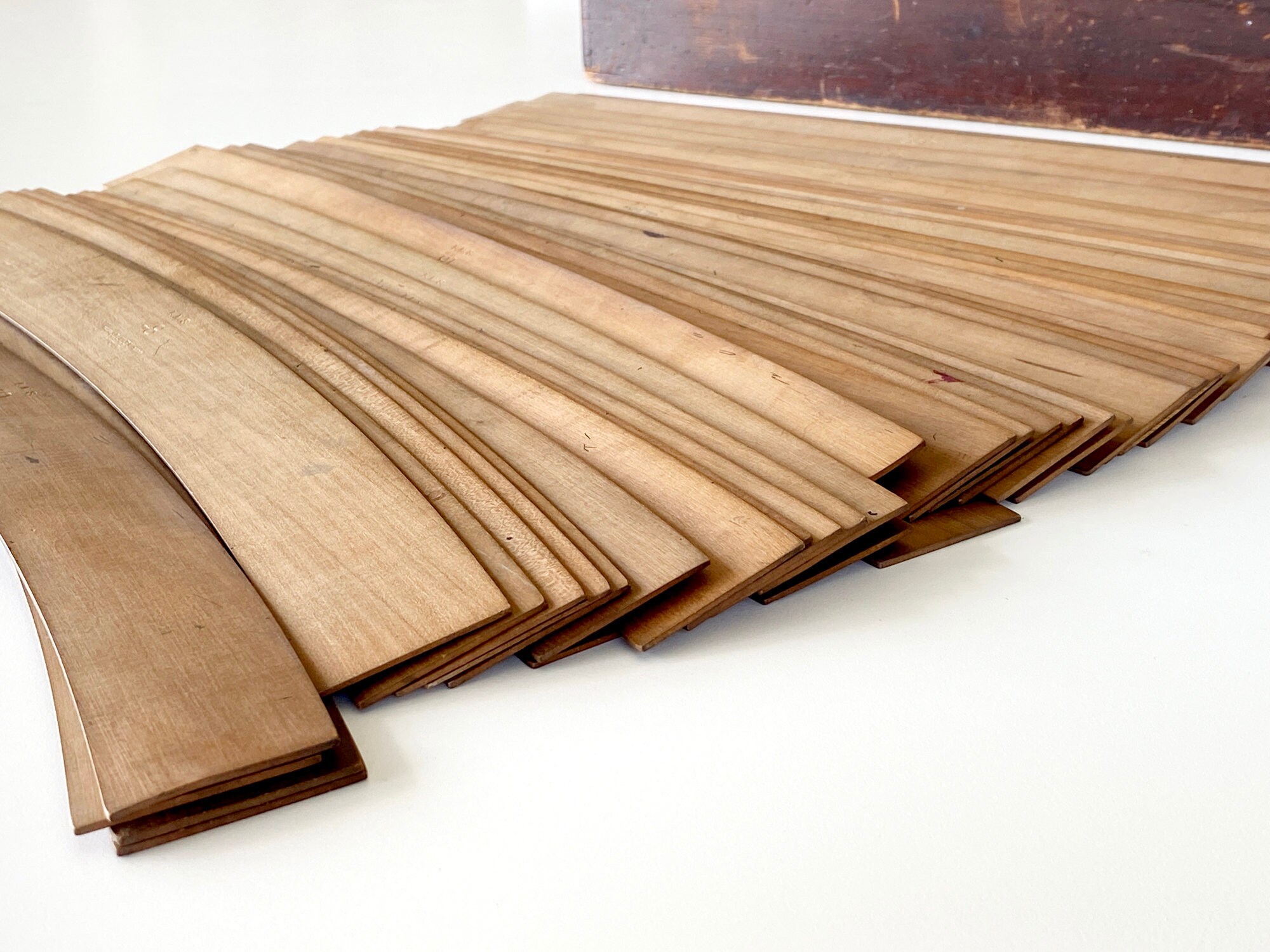 RARE BOX Stanley London Pear Wood Radius Curves Drafting Drawing ...