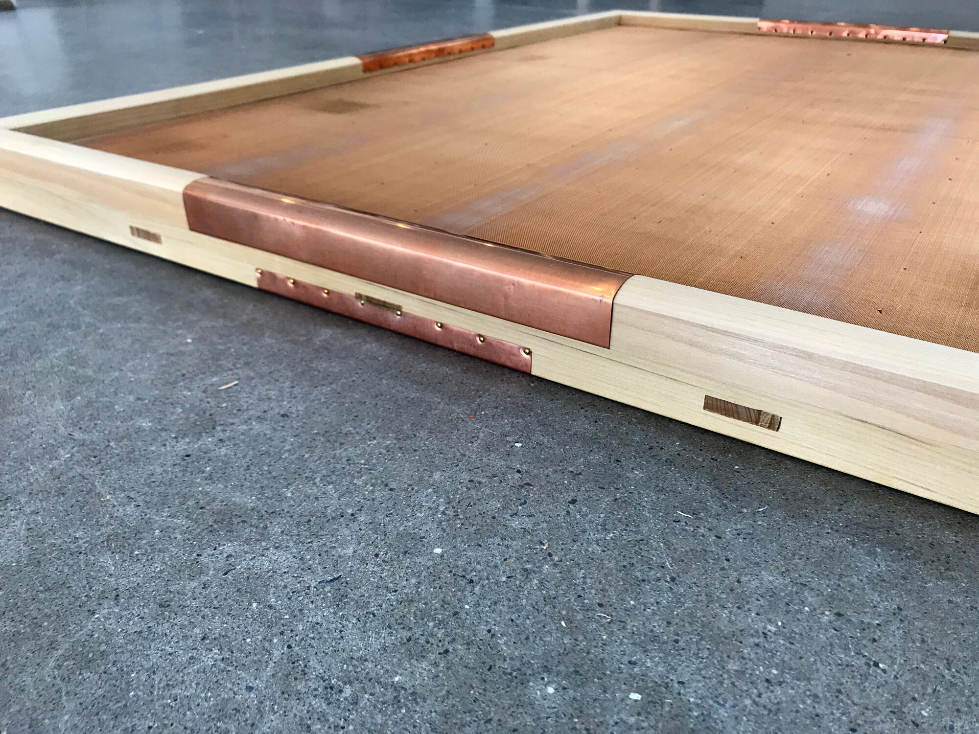 Large Authentic Traditional Japanese PAPERMAKING Screen Copper Mesh ...