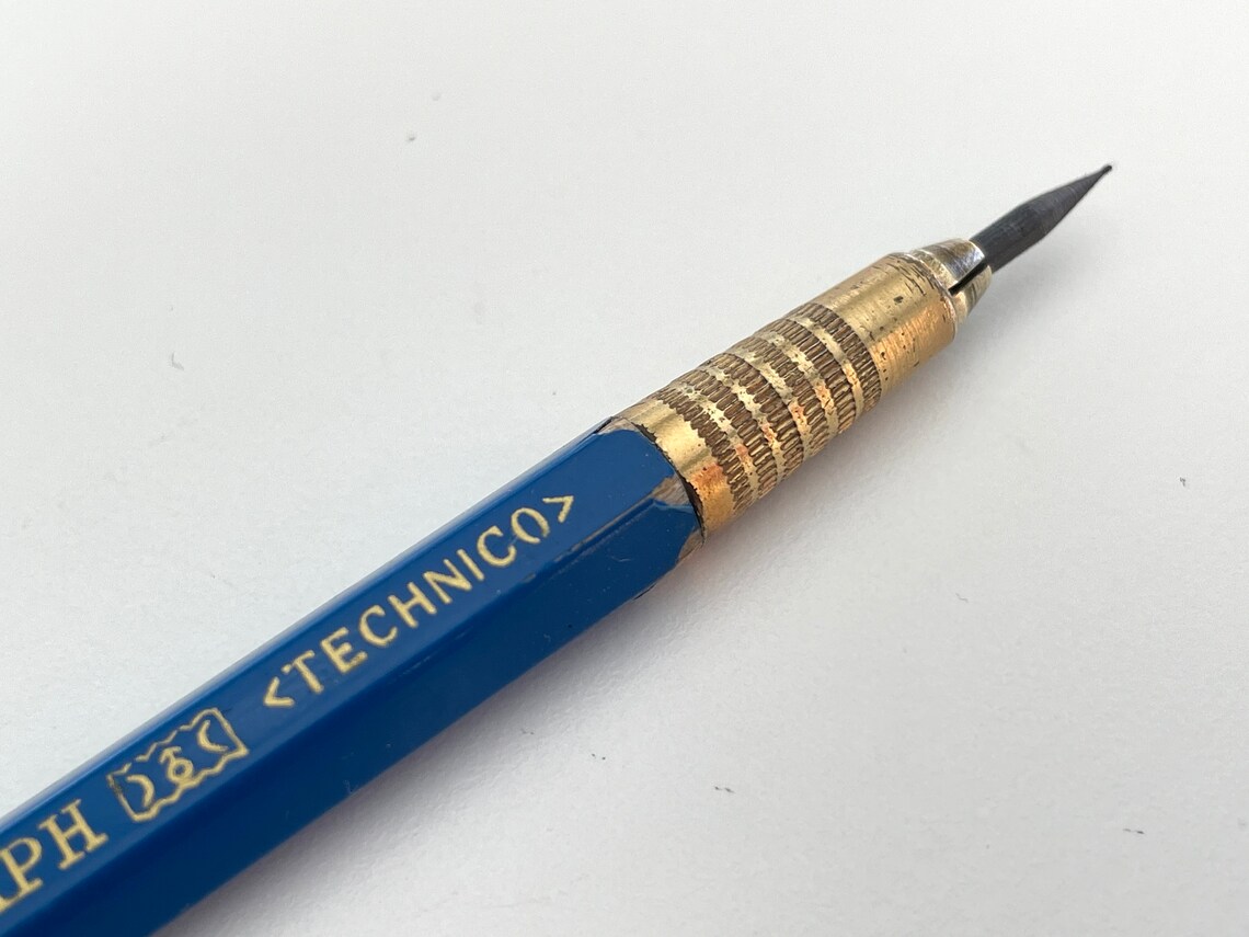 RARE 2.0mm J.S. Staedtler Mars Lumograph Technico 1001 Wood Barrel Cap ...