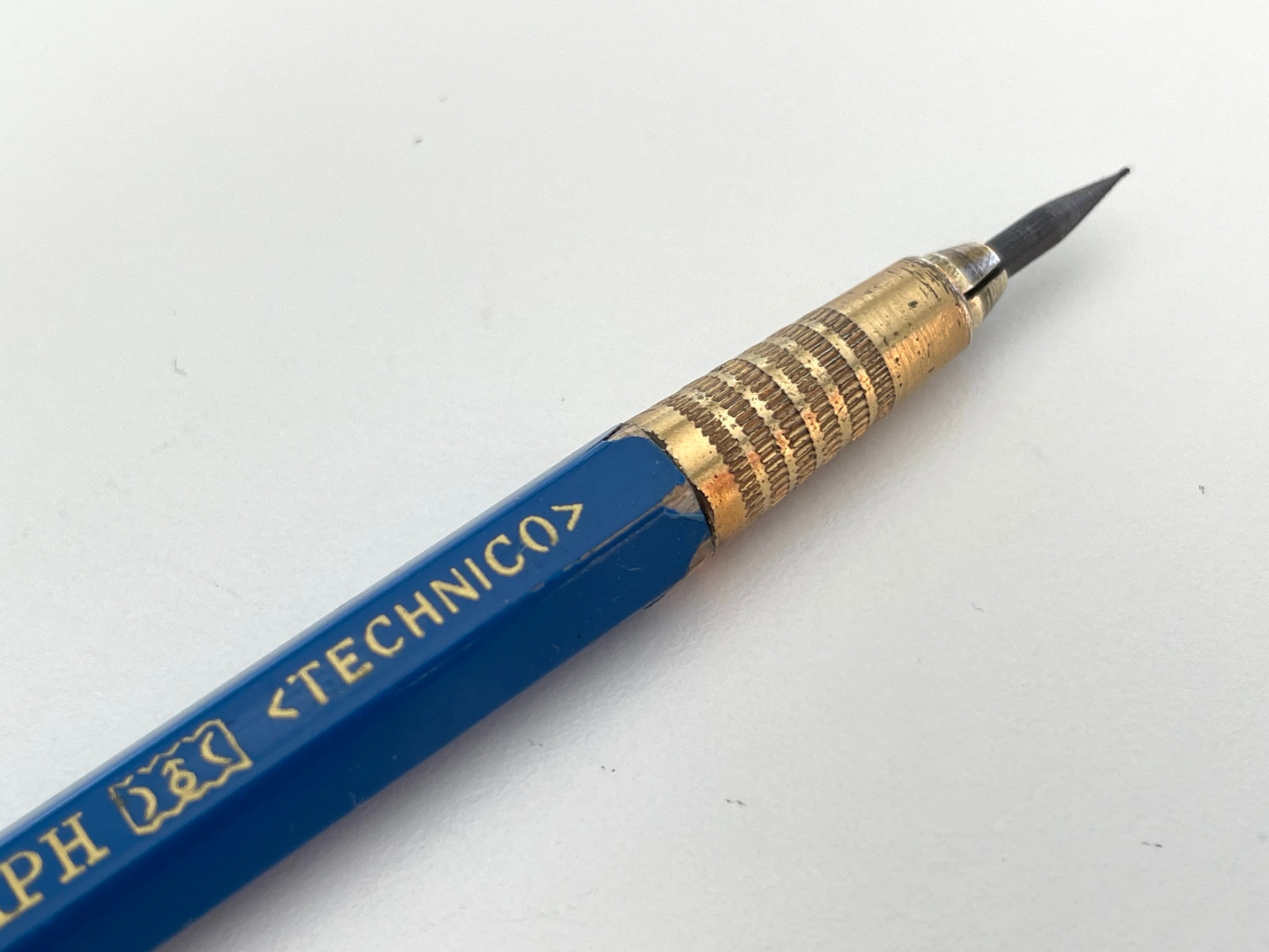 RARE 2.0mm J.S. Staedtler Mars Lumograph Technico 1001 Wood Barrel Cap ...
