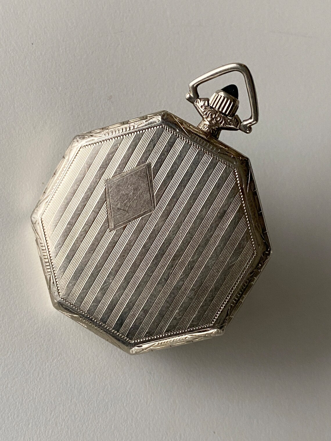 Complete 100 Year Old ELGIN 1923 Antique Vintage POCKET WATCH With Chain and Knife White and ...