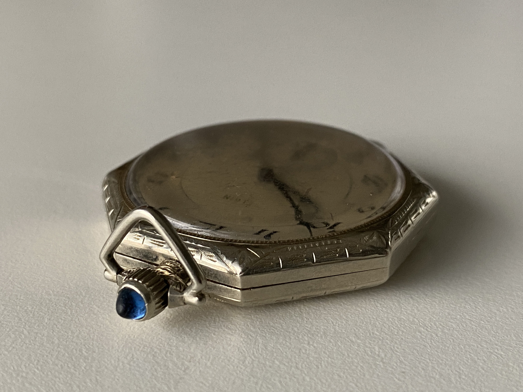 Complete 100 Year Old ELGIN 1923 Antique Vintage POCKET WATCH With Chain and Knife White and ...