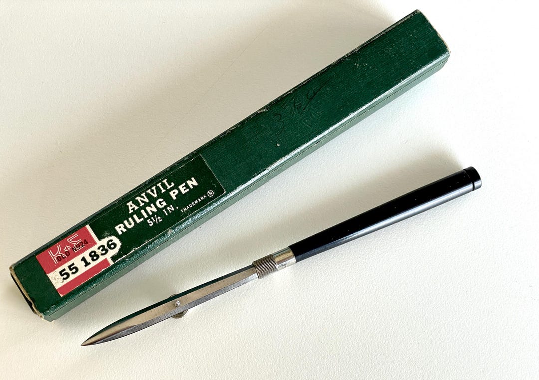 Vintage K&E ANVIL German-made Ruling Pen #55 1836 Drafting Drawing ...