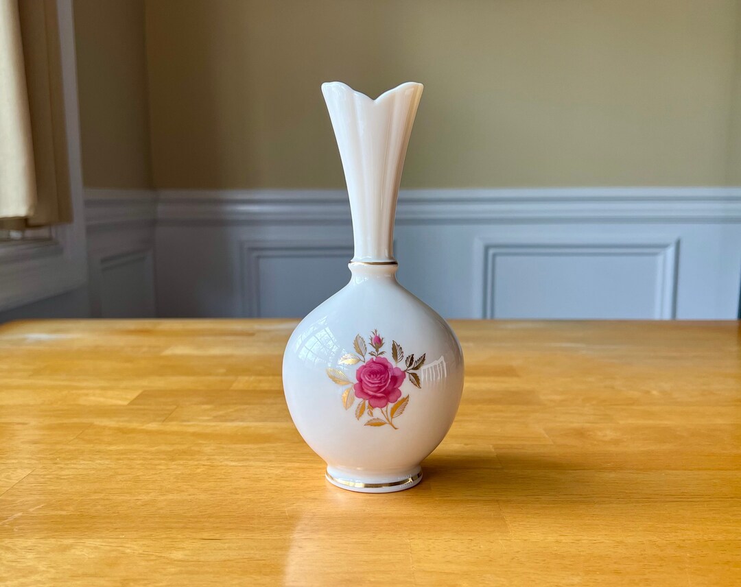 Vintage Lenox Bud Vase With Rose - Etsy