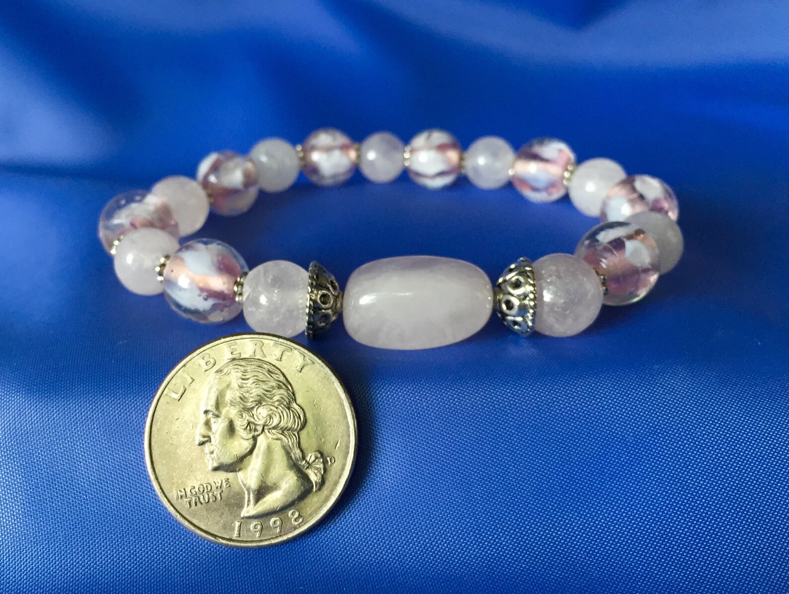 Rose Quartz Bracelet Gemstone Beaded Bracelet Chunky - Etsy