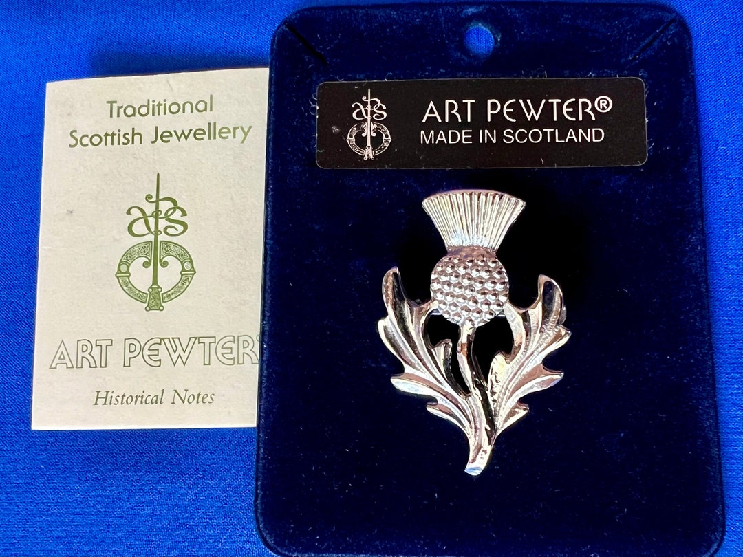 Vintage Art Pewter Scottish Thistle Brooch, Scottish Thistle Pin - Etsy