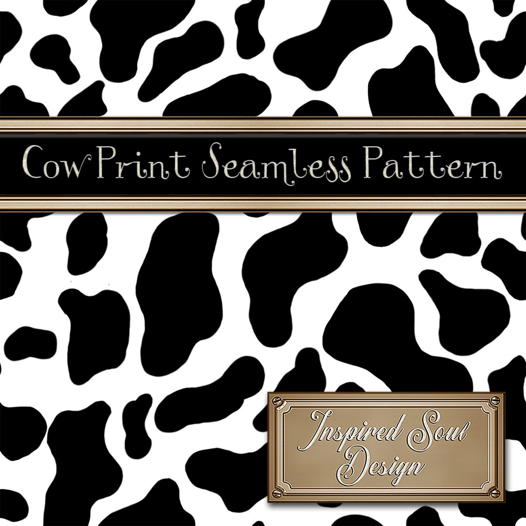 Cow Print Pattern Overlays seamless, Repeatable PNG & SVG - Etsy