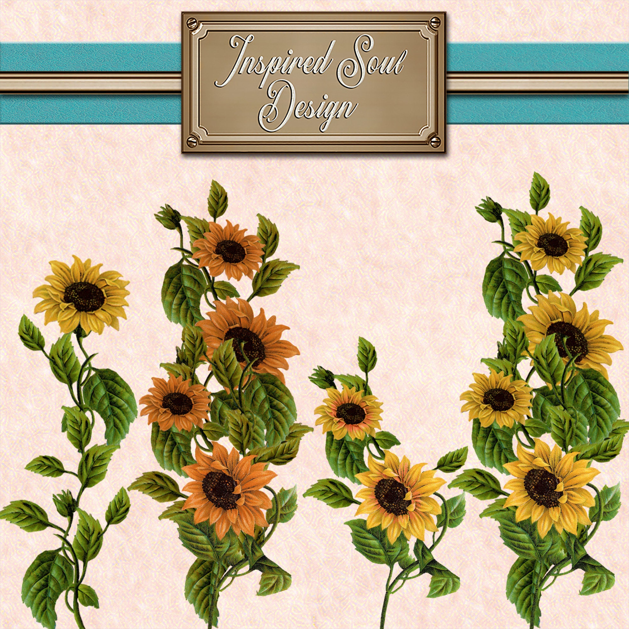 30 Sunflower Overlay Designs Bundle | PNG Files | Transparent ...