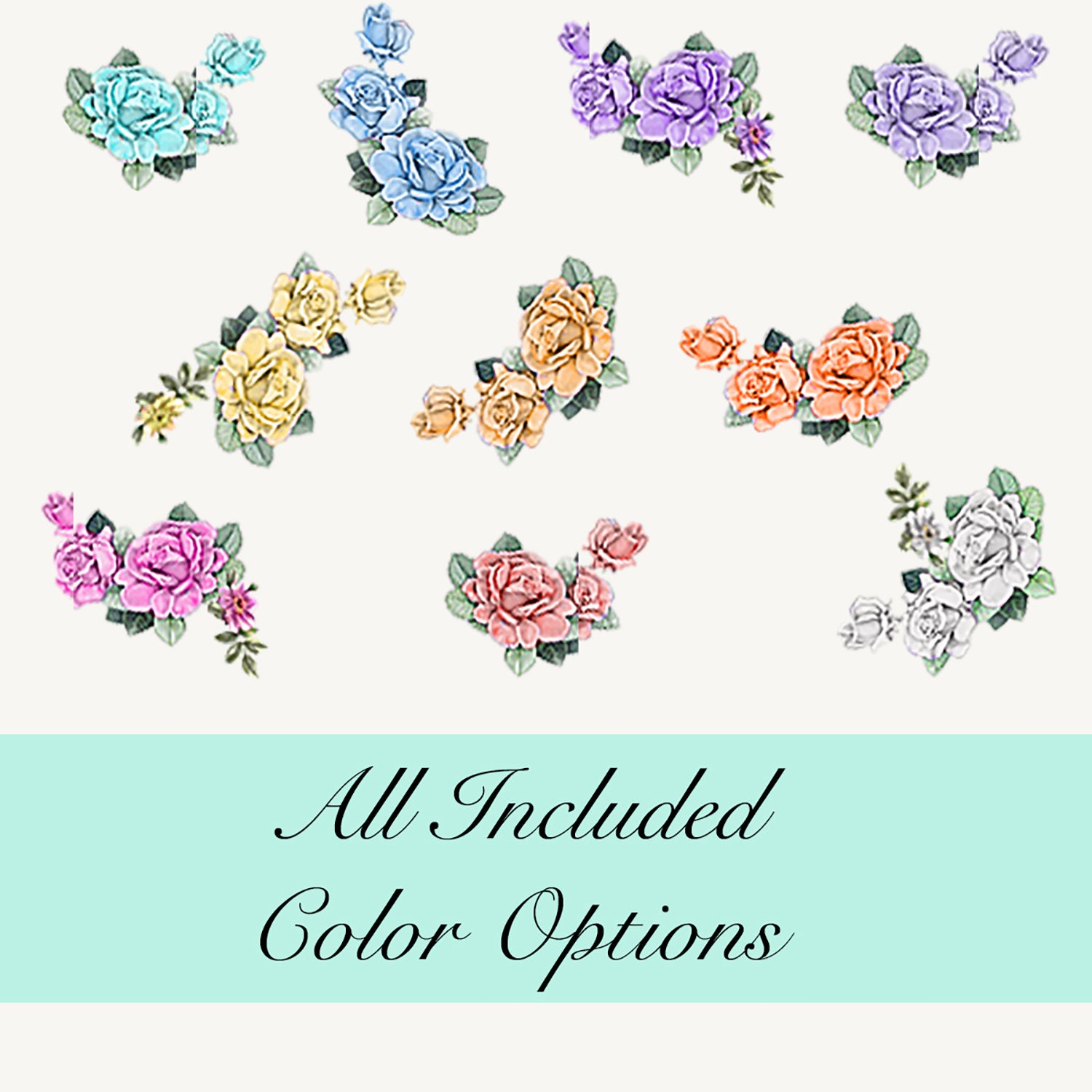 10 Shabby Chic Roses Overlays | PNG Files | Photoshop Texture Overlays ...