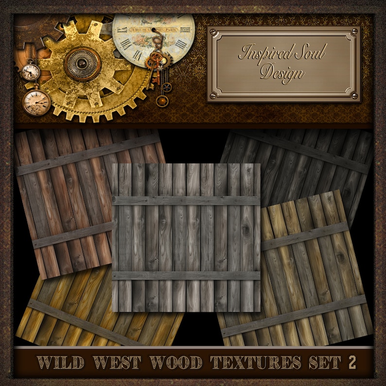 8 Wild West Wood Textures Set 2 (digital Graphics Files) | Seamless ...