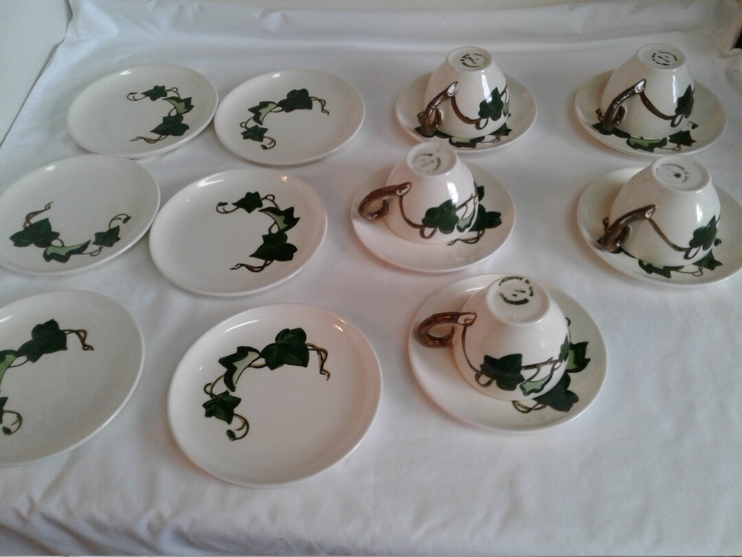 16 Piece Set Metlox California Ivy Cups Saucers Plates Poppytrail - Etsy