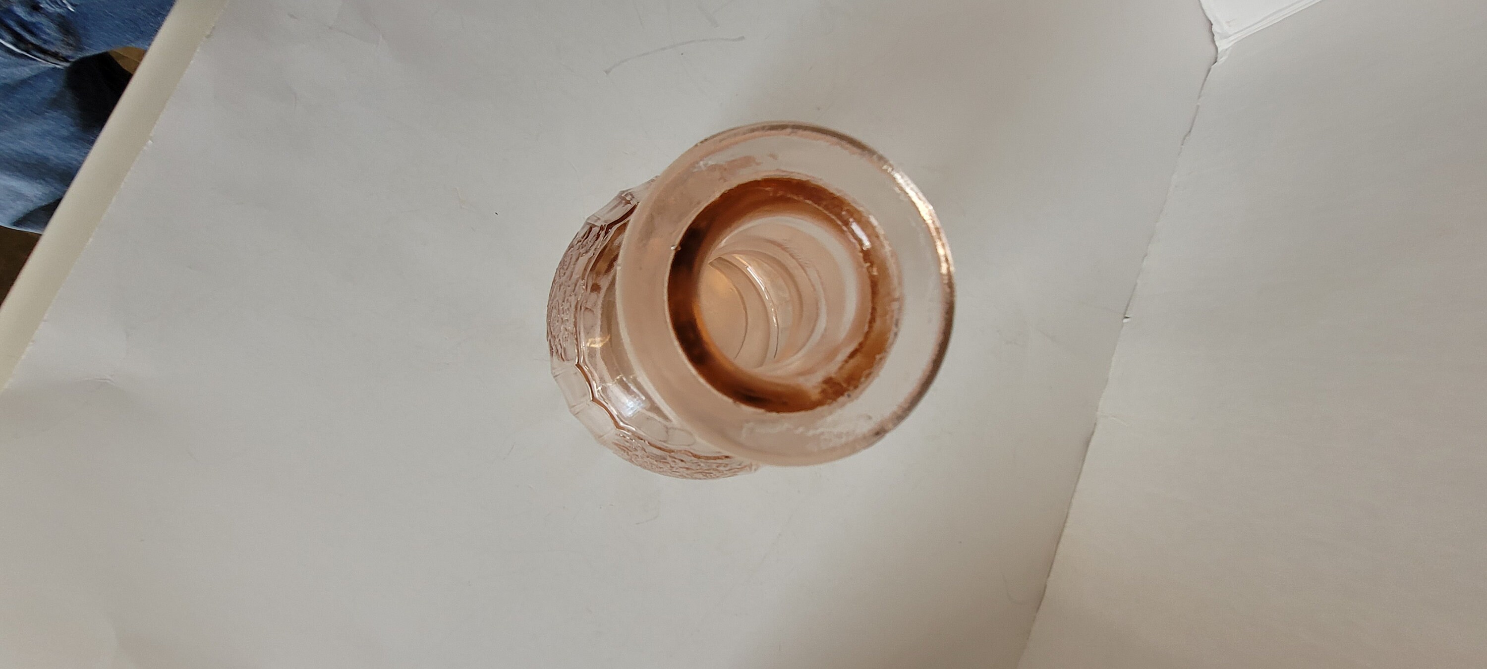 Mayfair Open Rose Pink Depression Glass Decanter Bottle Vintage - Etsy