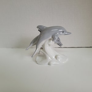Otagiri Dolphins Figurine Vintage Porcelain Jumping Dolphins - Etsy