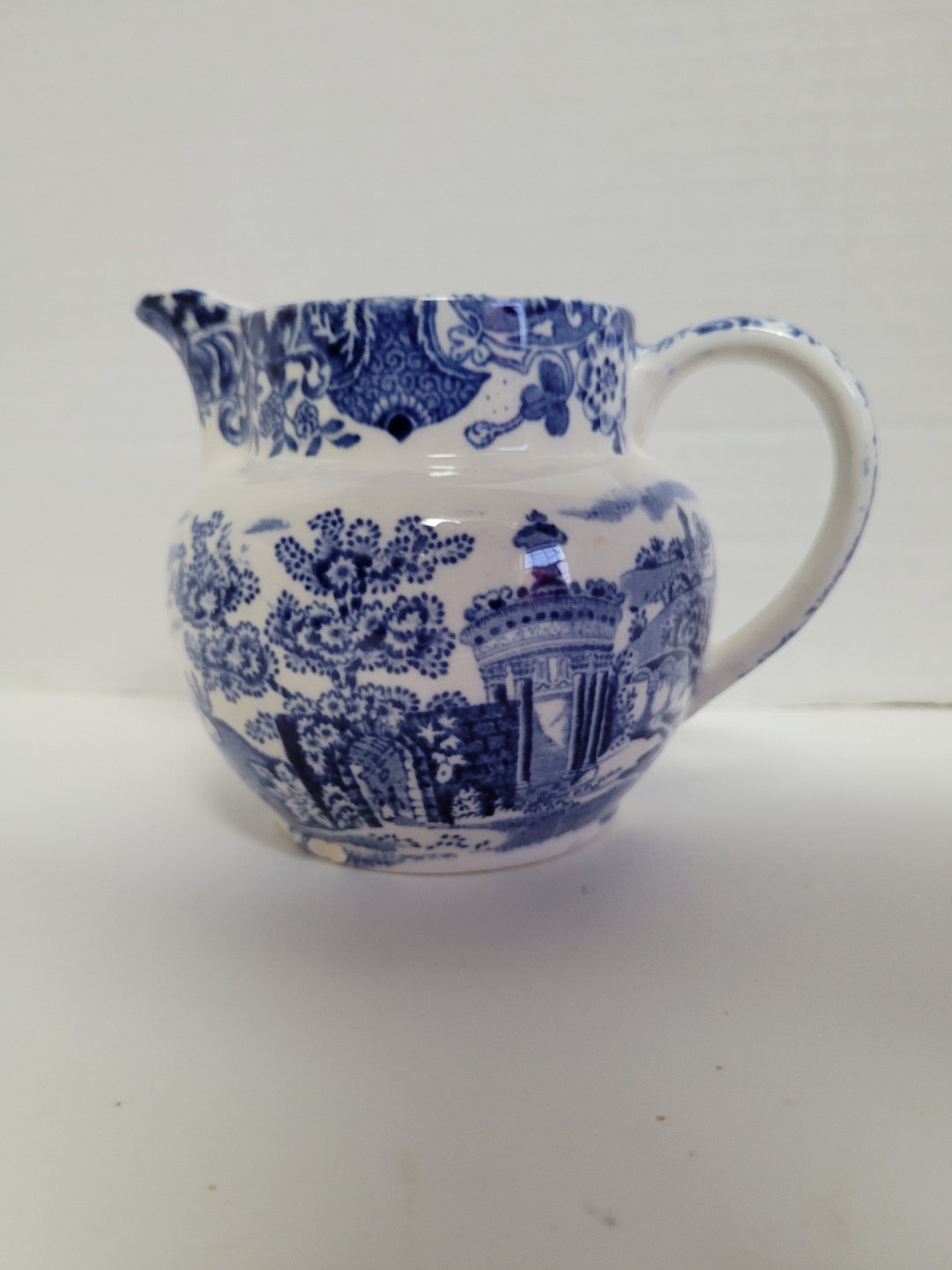 Blue and White Creamer Landscape Pattern W. R. Midwinter England - Etsy