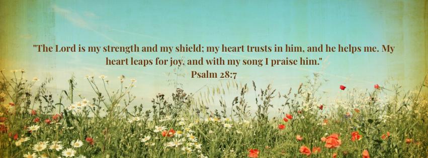 Psalm 28:7 Facebook Cover Photo. - Etsy