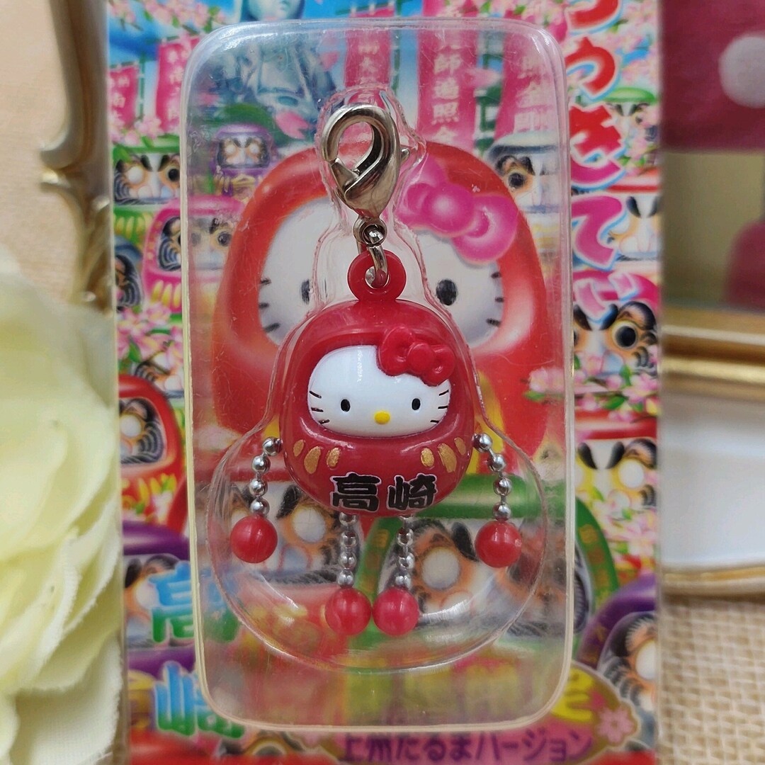 Sanrio Hello Kitty GOTOCHI Zipper Charm Kitty Daruma Phone Charm ...