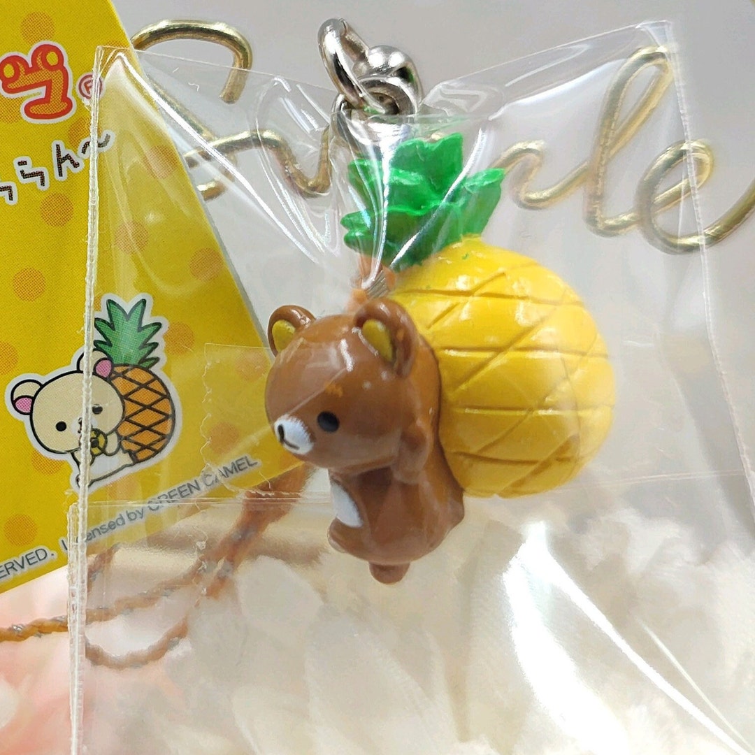 Rilakkuma With Pineapple Charm Strap,charm Keychain,phone Charm Strap ...