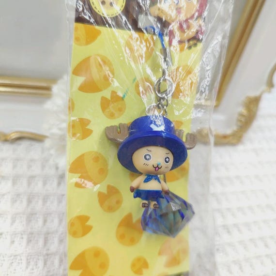 Monkey D. Luffy Figure Keychain: Blue Crystal Charm, … - Gem