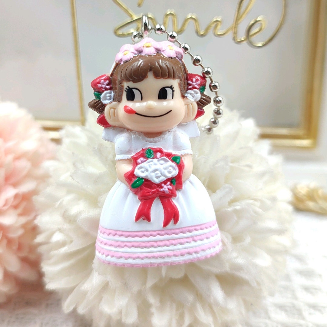 Fujiya Milky Peko Chan Wedding Costume Figure With Ball Chain,mascot ...