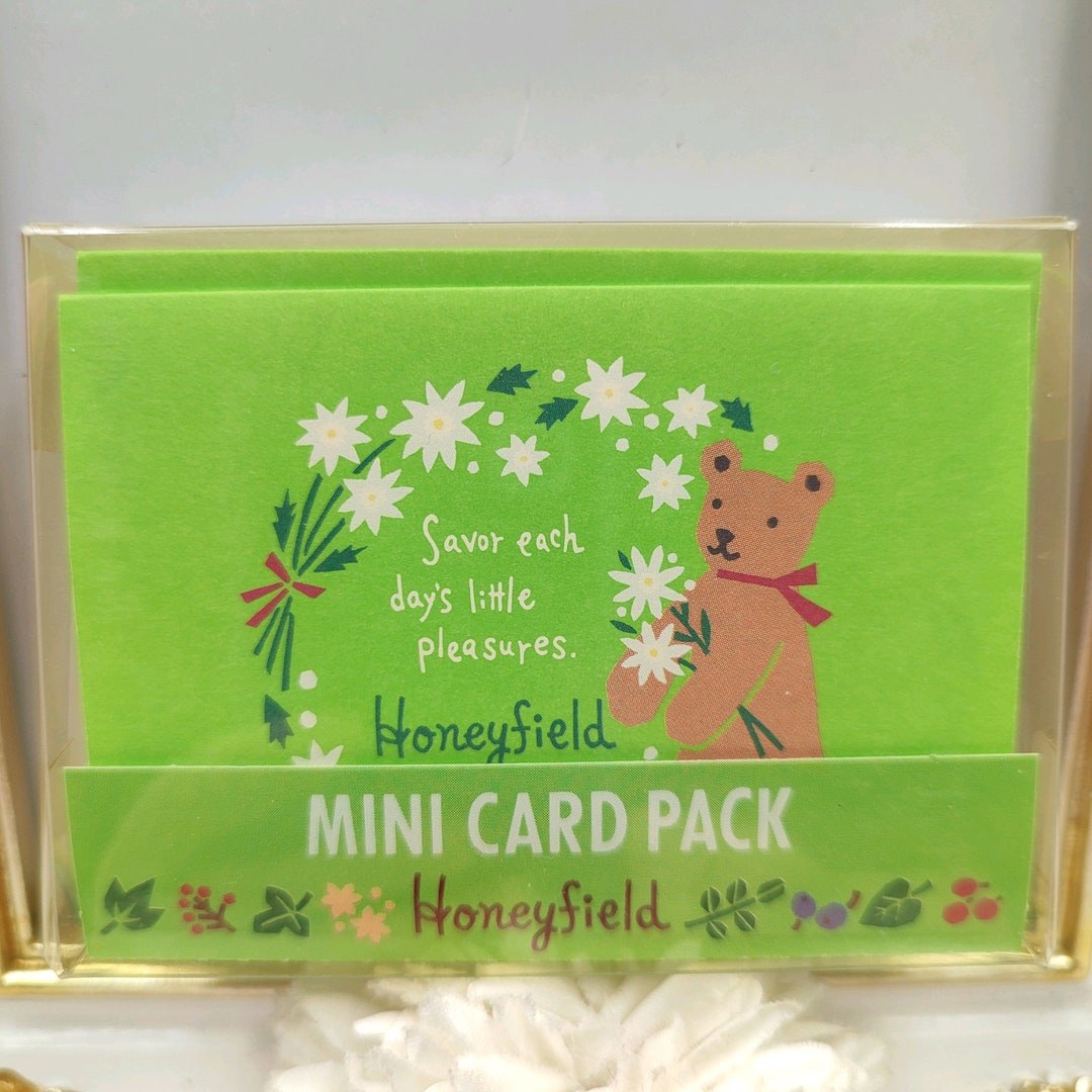 Vintage 1997 Honeyfield Mini Card Pack Paper Note Envelopes Set Japan ...