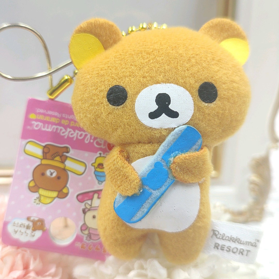Rilakkuma Mini Plush Doll Ballchain Keychain - Etsy