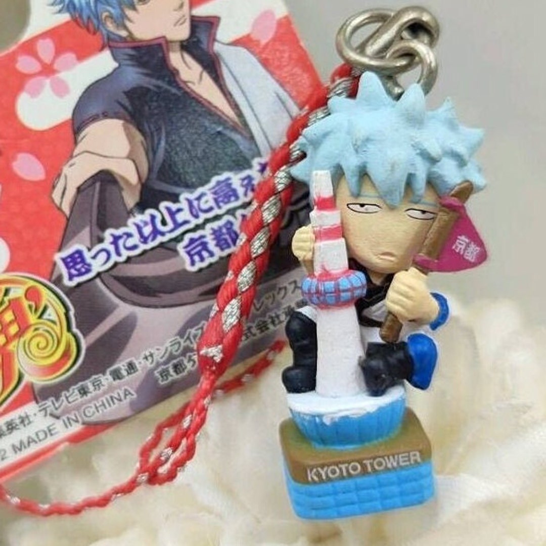 Gintama Gintoki Sakata Tokyo Tower Figure Charm Strap,keychains,charm ...